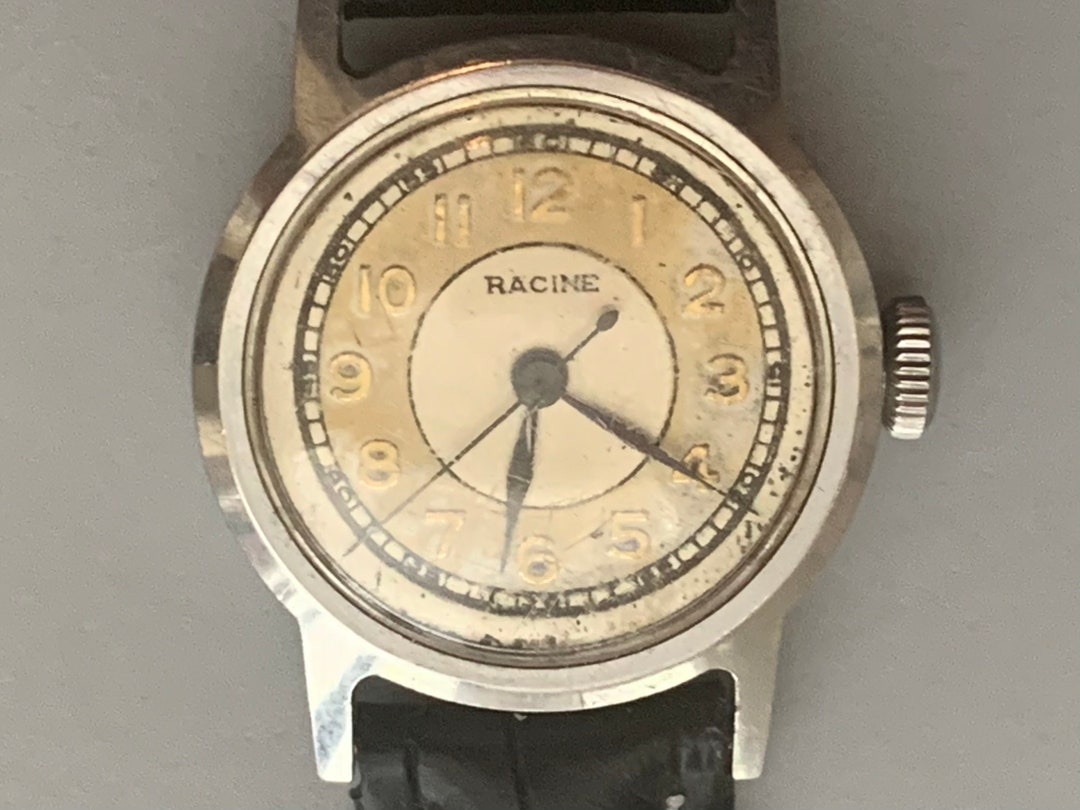 RACINE GALLET Military Pilots Mens Watch, Borgel Case, Two Tone Sector ...