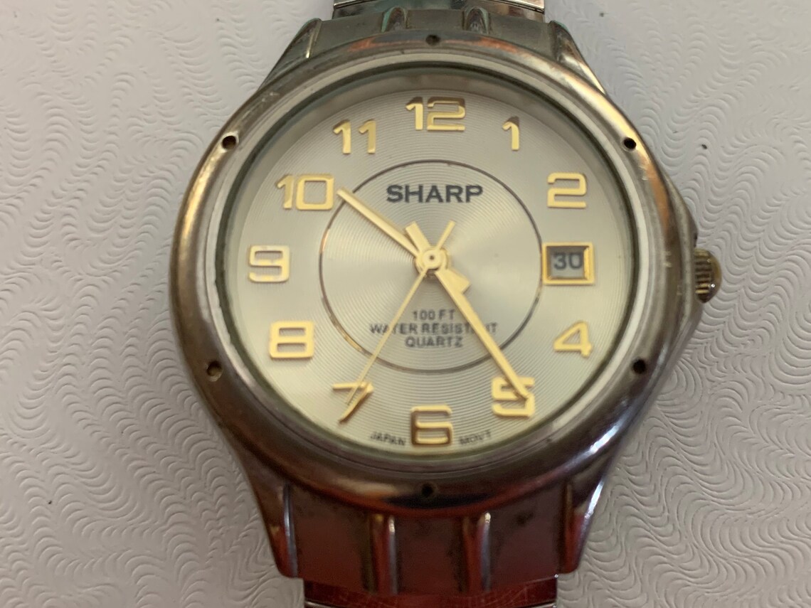 Sharp Brand Watch Textured Dial Diver Style Date Window | Etsy