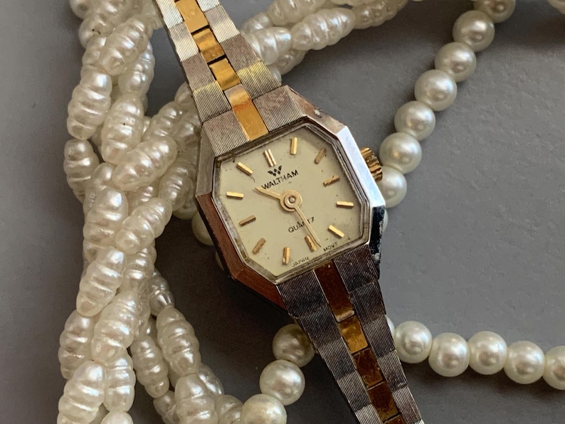 1968 Waltham Womens Vintage Cocktail Watch: Gold Plated, Click & Read ...