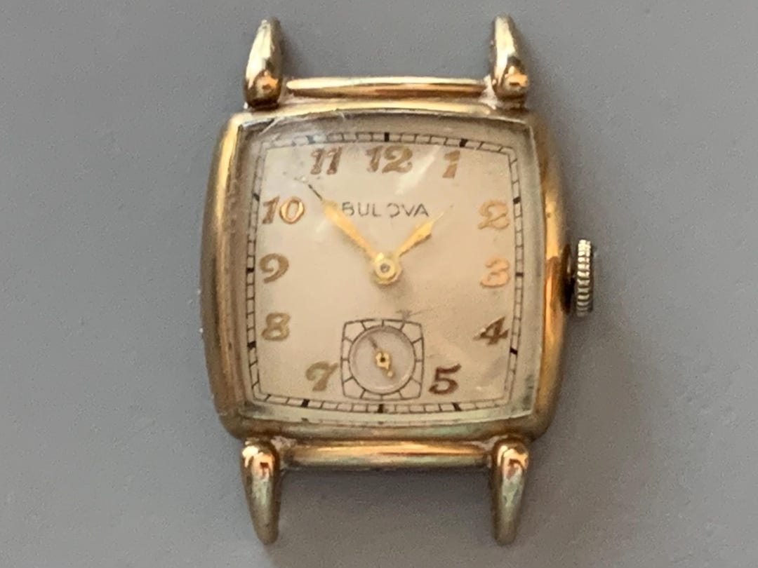 BULOVA MINUTEMAN WATCH for Repairs Vintage 1948 10K Gold Filled Art ...