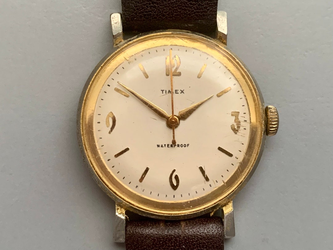 Debonair Timex MENS WATCH, VINTAGE Watch, Round Watch, Retro Watch Gold ...