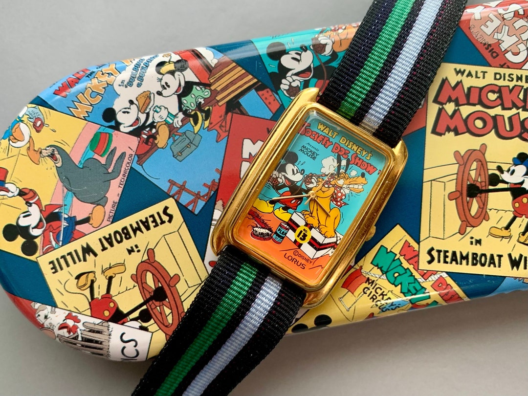 1980's Society Dog Show Mickey Mouse and Pluto Watch Vintage ...