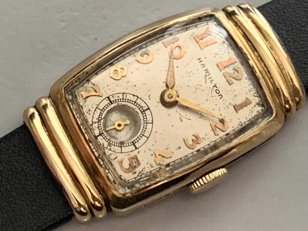 MENS HAMILTON WATCH Emerson Hooded Lugs Vintage Sub Second Hand 17 ...