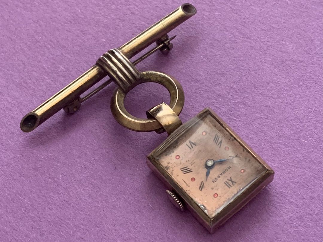 LADIES LAPEL WATCH Vintage Monarch 17 Jewels Lapel Watch - Etsy