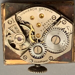 LADIES SWISS LAPEL Vintage Monarch 17 Jewels Wind up Pin Watch, 12K ...