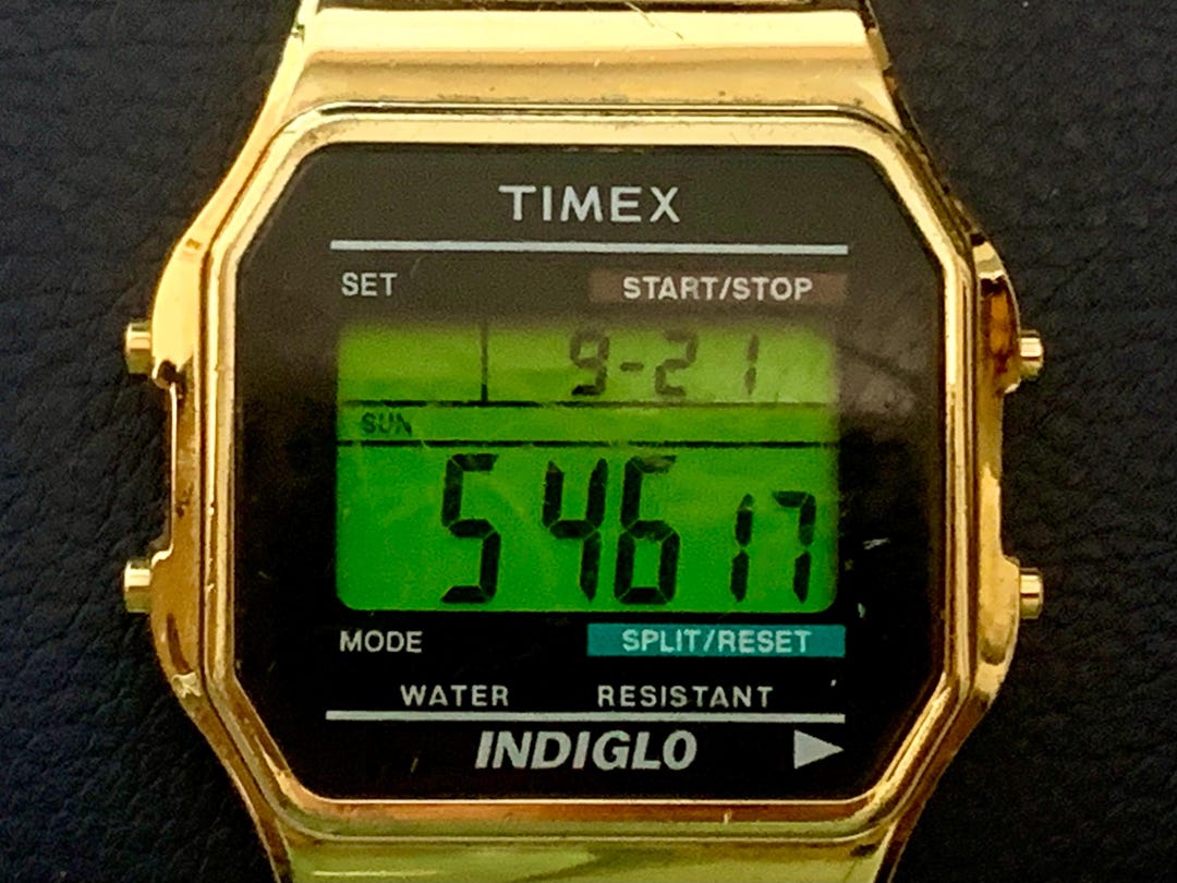 Timex MENS WATCH, VINTAGE Watch, Digital Indiglo, Eco Friendly Watch ...