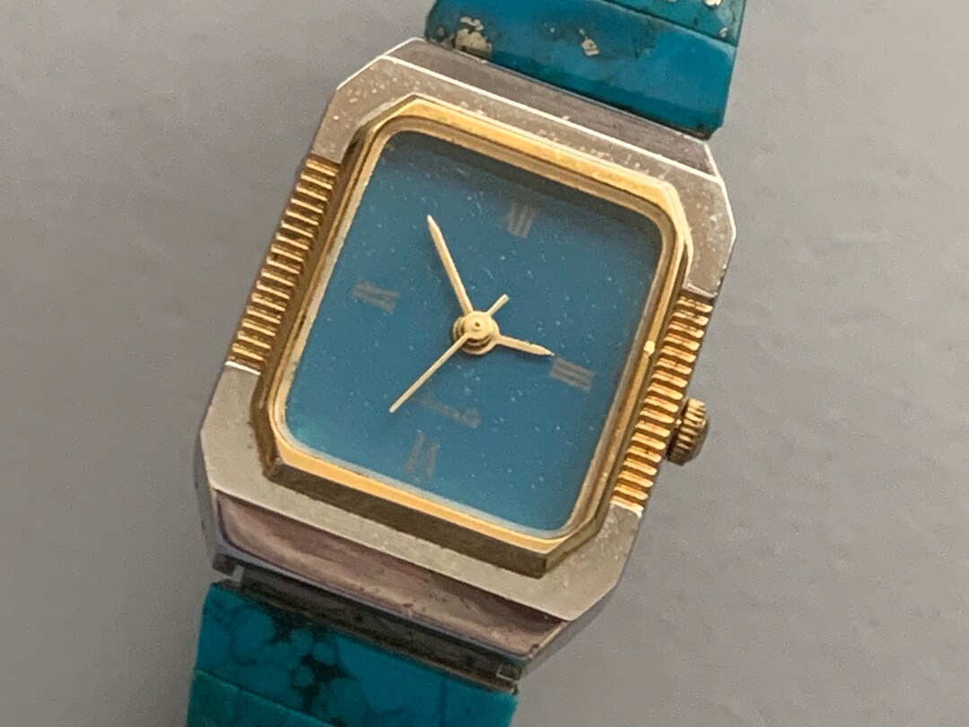 TURQUOISE BLUE marilyn Womens Vintage Watch, Blue Dial, Quartz, Eco ...