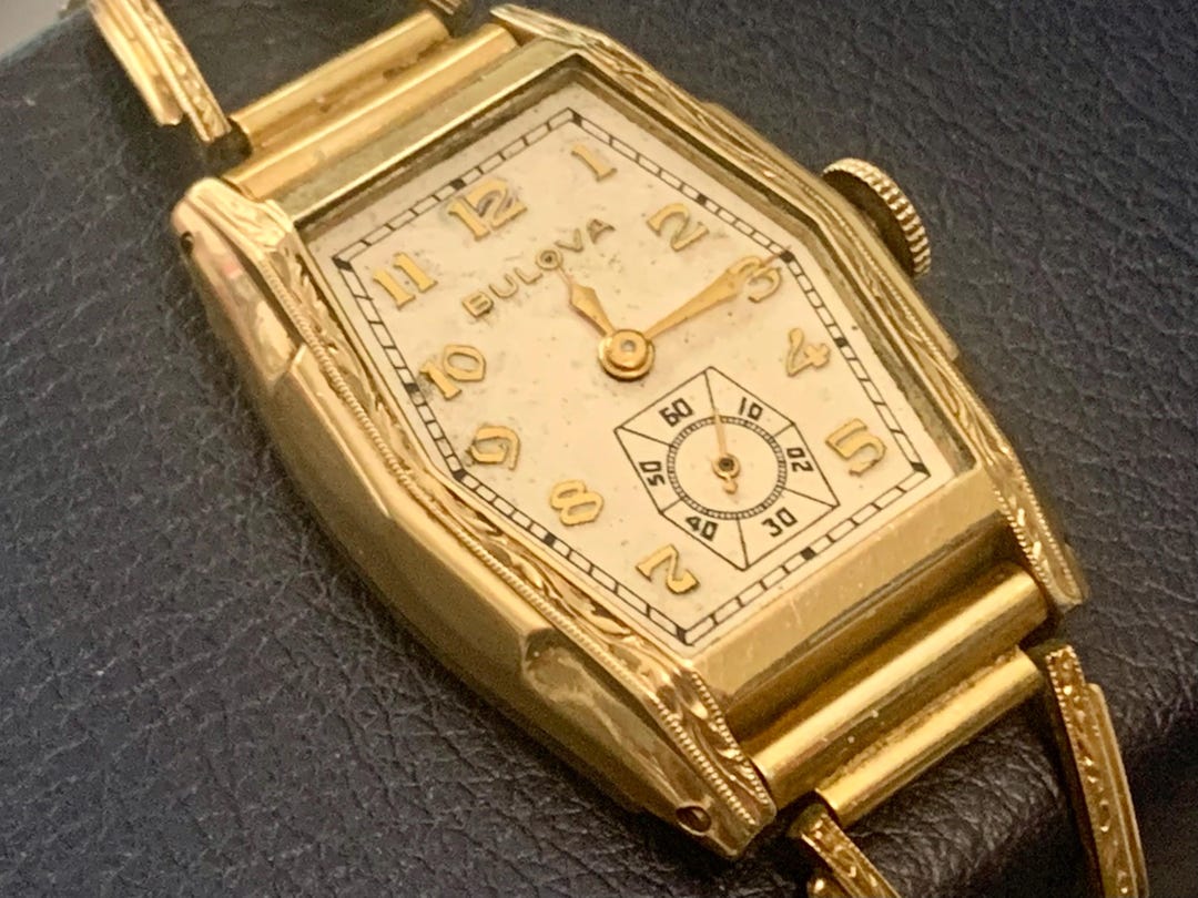 BULOVA MENS COMMANDER Vintage Watch, Sub Second Hand, 15 Jewels Wind Up ...