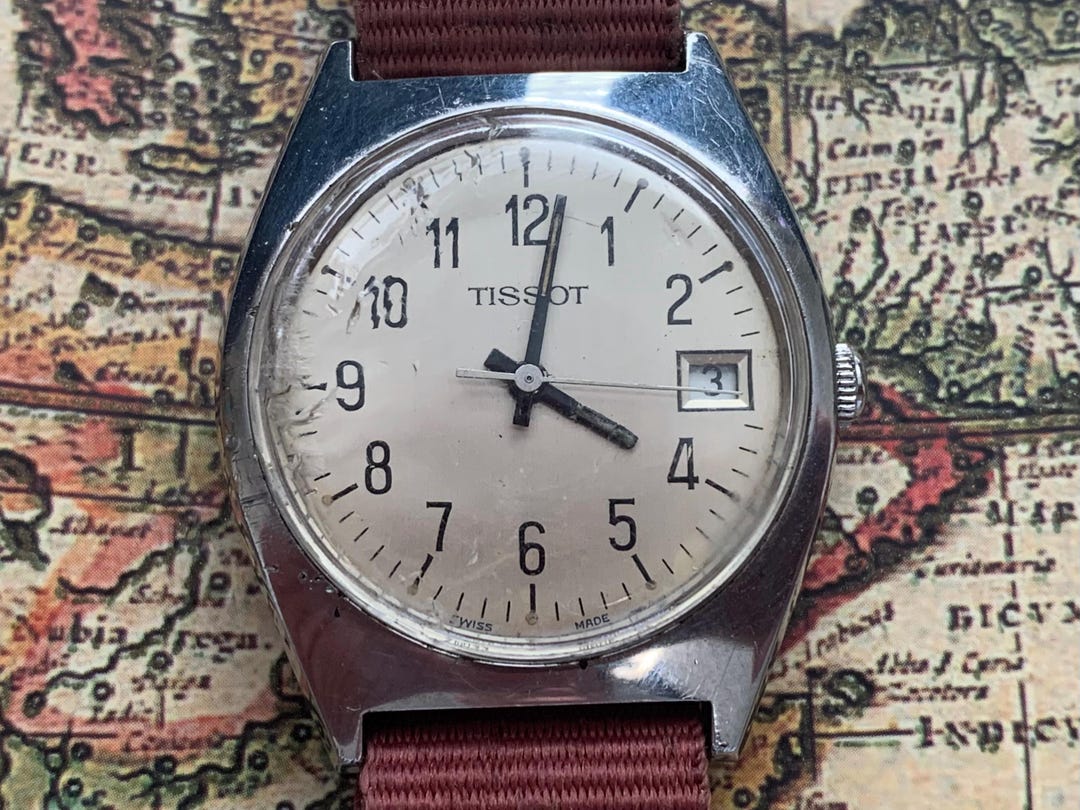 MENS VINTAGE TISSOT Visodate Watch - Military Sport Field | Stainless ...