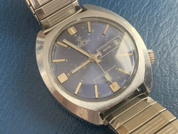 RARE ORION Watch, Blue Dial Watch,Date Window Watch, … - Gem