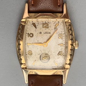 BULOVA Senator B Mens 10K Rolled Gold Vintage 17 Jewels Swiss Watch ...