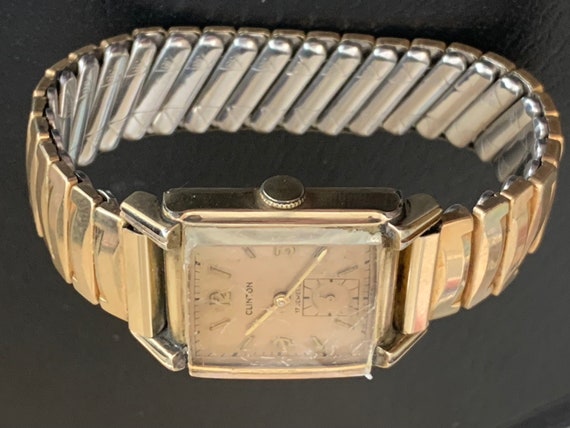 Salmon Dial, Vintage Mens Watch, Clinton Swiss Watch,… - Gem