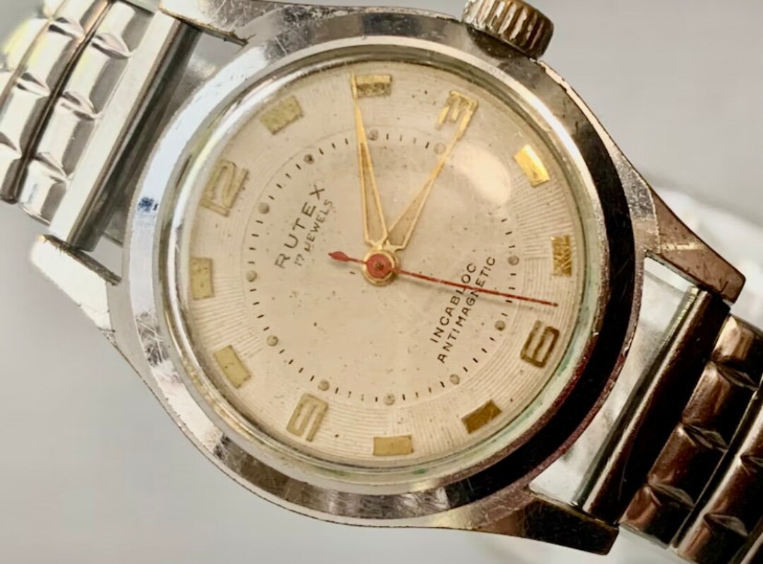 Rugged Mens Military Swiss Watch Rutex Sellita 17 Jewels, Textured Dial ...