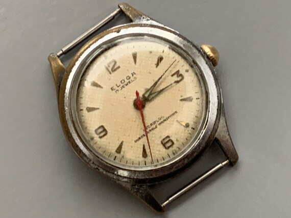 Eloga 17 Jewels Swiss Mens Vintage WWII Military Fiel… - Gem