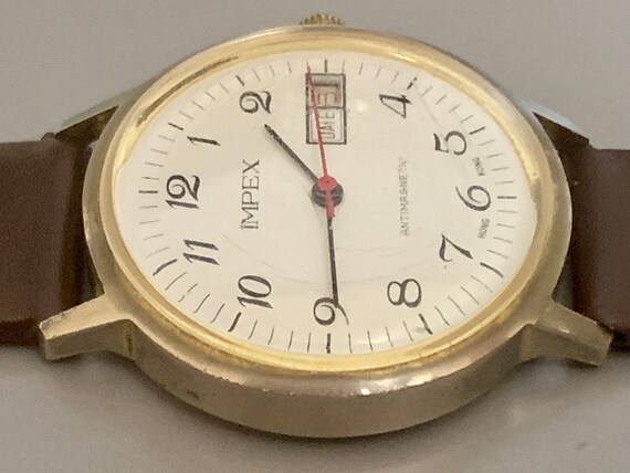 Mens RARE Vintage Watch IMPEX Sweep Second Hand Date … - Gem