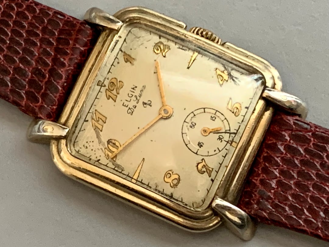 Exceptional ELGIN Deluxe Durapower MENS Art Deco Vintage Watch, 10K ...
