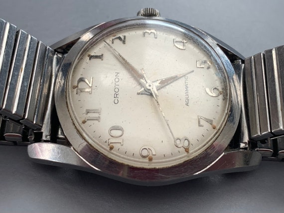 MENS CROTON AQUAMATIC Vintage Swiss Watch 17 Jewels, … - Gem