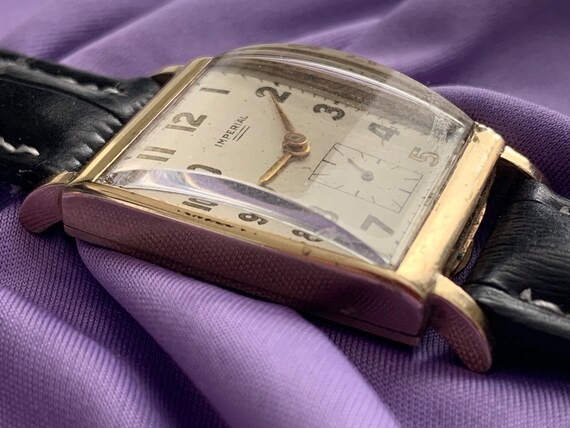 Lively Mens Swiss Vintage Rectangle Watch IMPERIAL VU… - Gem