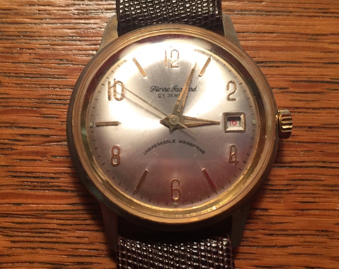 RARE PIERRE JACQUARD Early 1970s Vintage Manual Wind Watch, Men's 21 ...