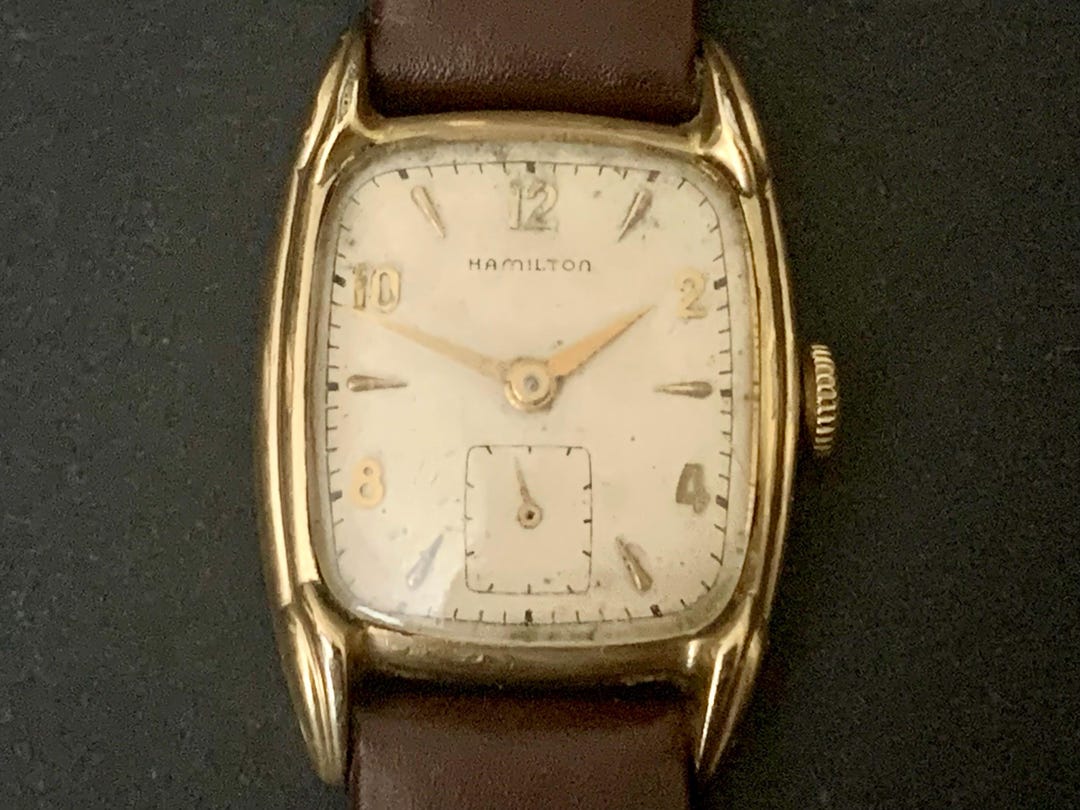 Art Deco Hamilton Darrell Watch: 10K Gold Filled Tonneau, 17 Jewels - Etsy