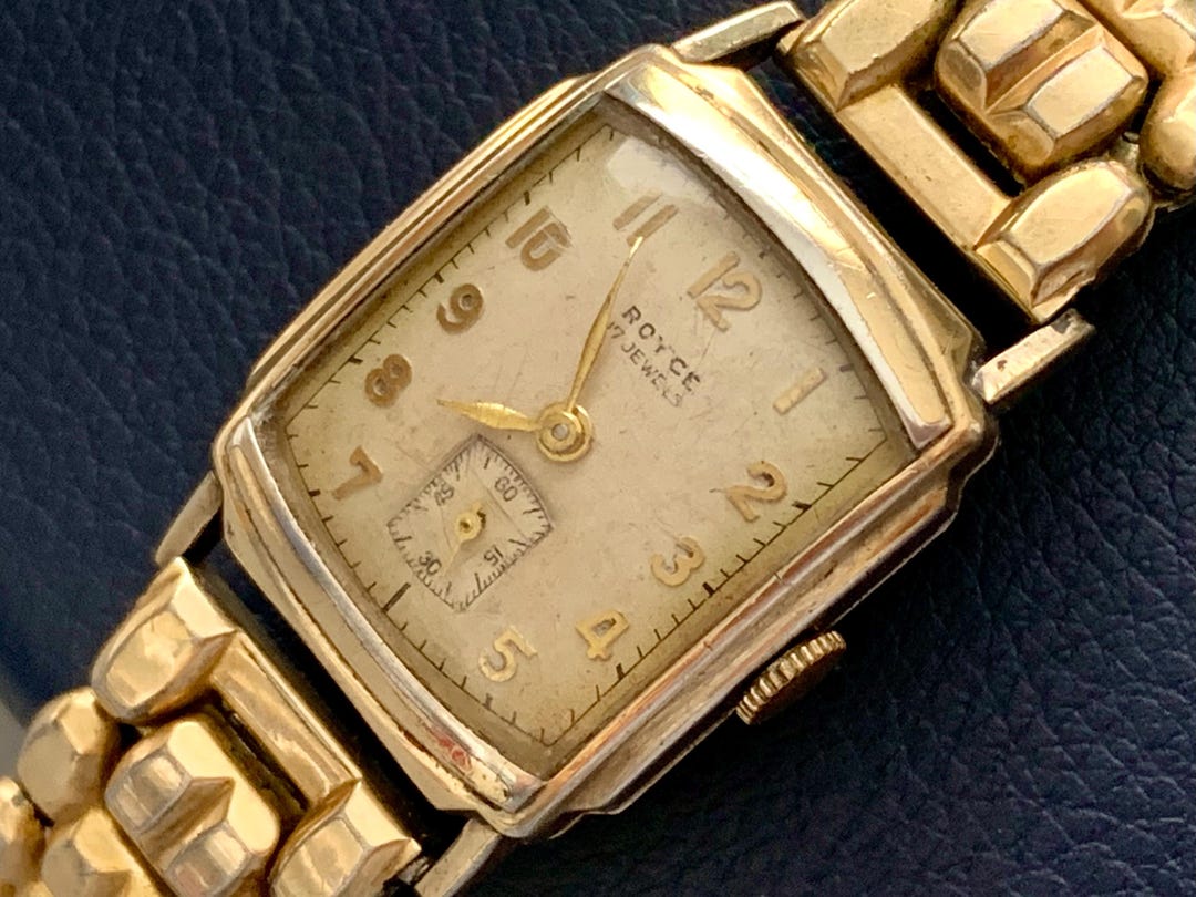 MENS SWISS ROYCE 17 Jewels Wind up Watch High Grade Art Deco Vintage ...