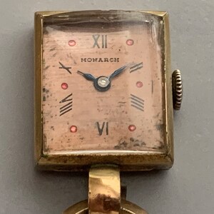 LADIES SWISS LAPEL Vintage Monarch 17 Jewels Wind up Pin Watch, 12K ...