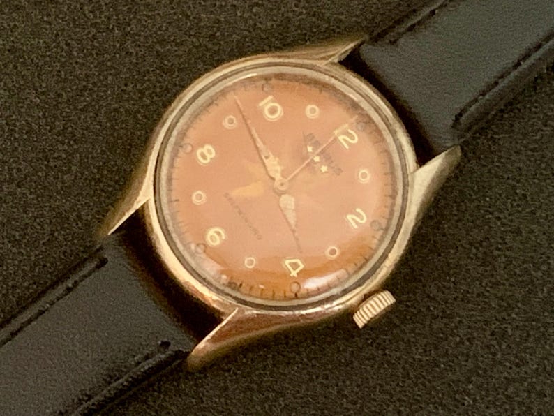 MENS BENRUS WATCH Automatic Tropical Dial 1950s Swiss 17 Jewels, Click ...