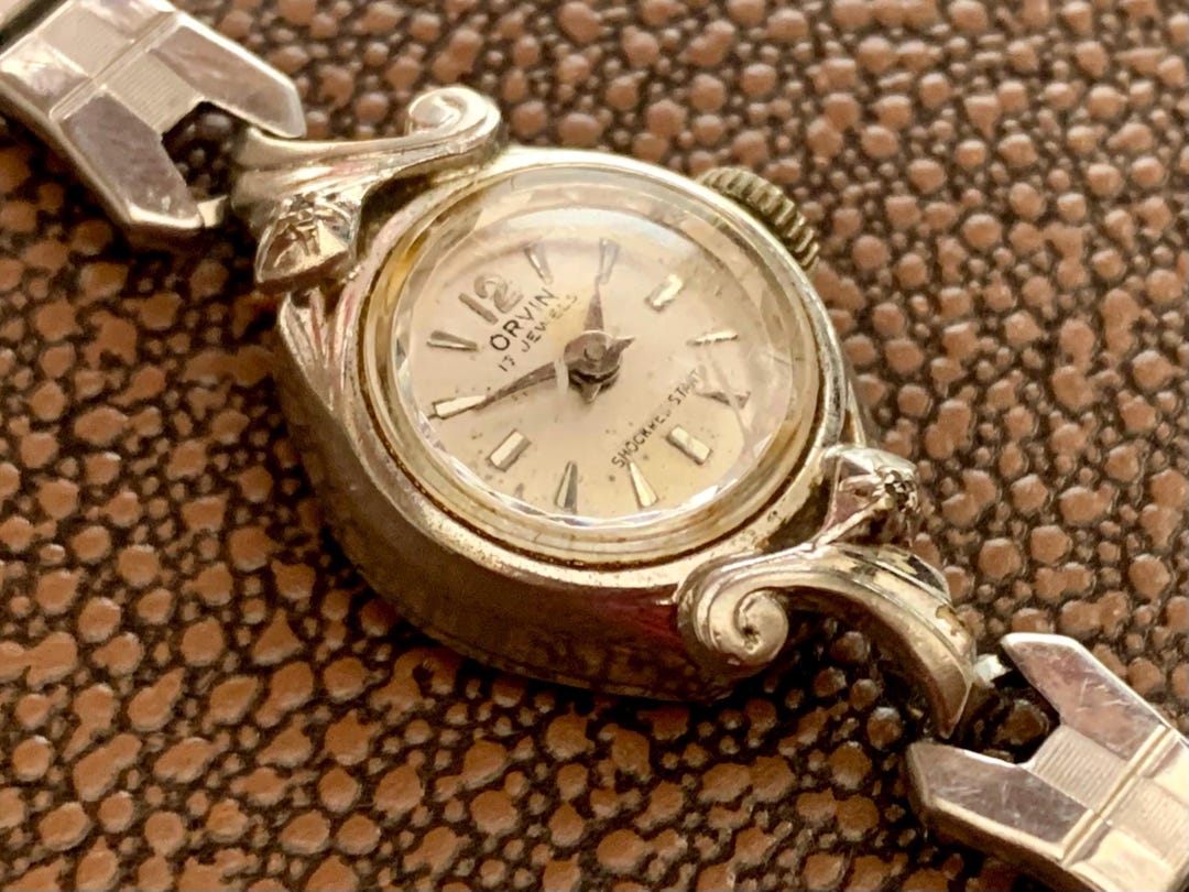 WOMENS SWISS ORVIN Vintage Cocktail Watch Ladies 17 Jewels Wind up ...
