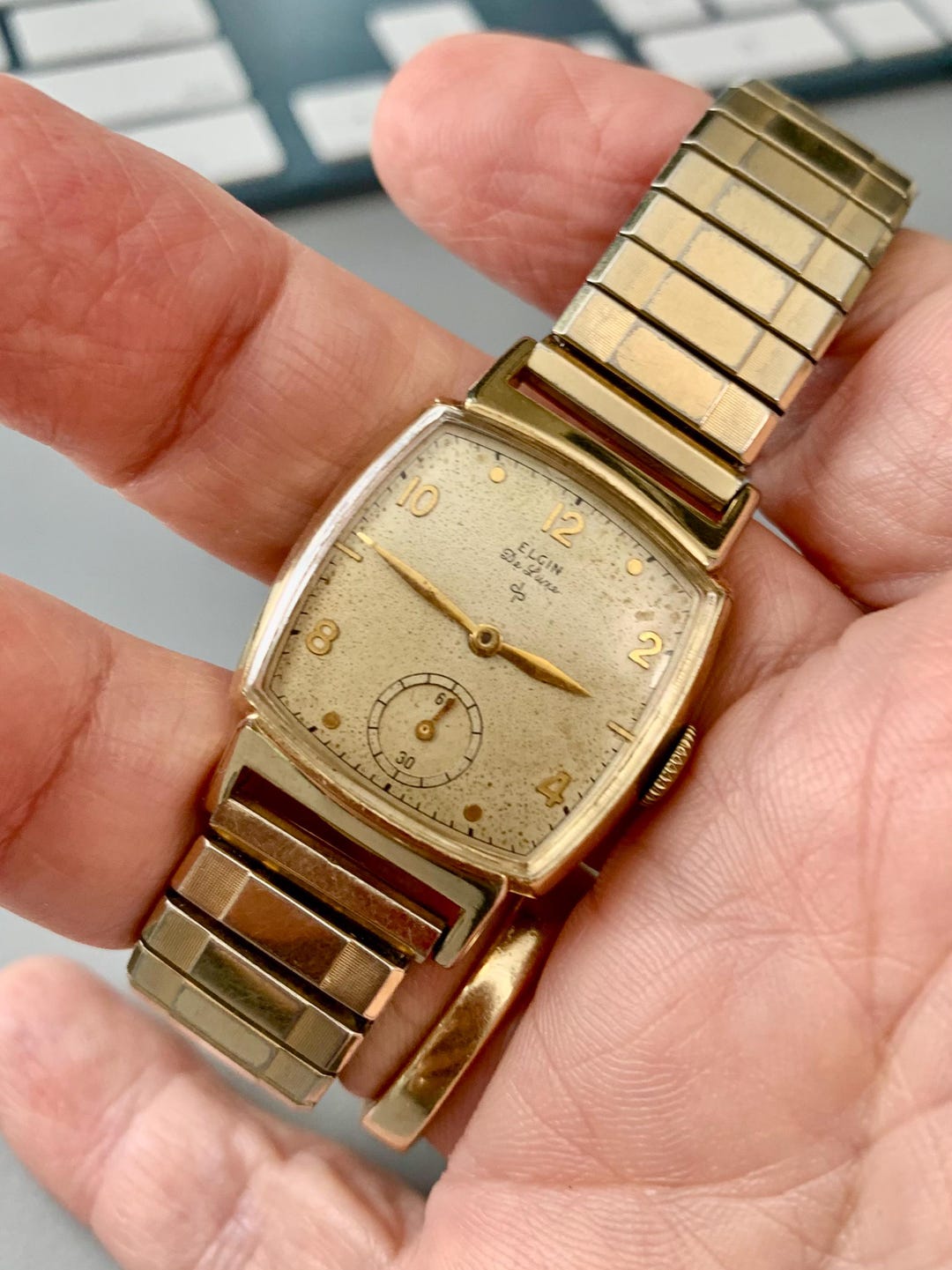 Mens Elgin De Luxe Vintage Watch: 10k Gold Filled, 17 Jewels - Etsy