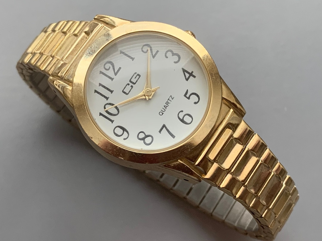 WOMENS CG WATCH, Sweep Second Hand, Quartz Battery, Vintage Chic, Eco ...