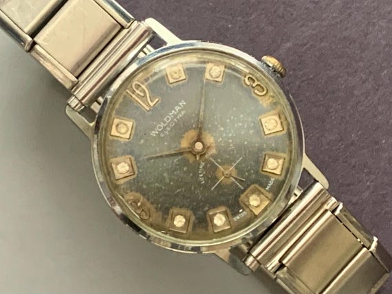 MENS SWISS WOLDMAN Watch, Slate Grey Dial, Diamond Di… - Gem