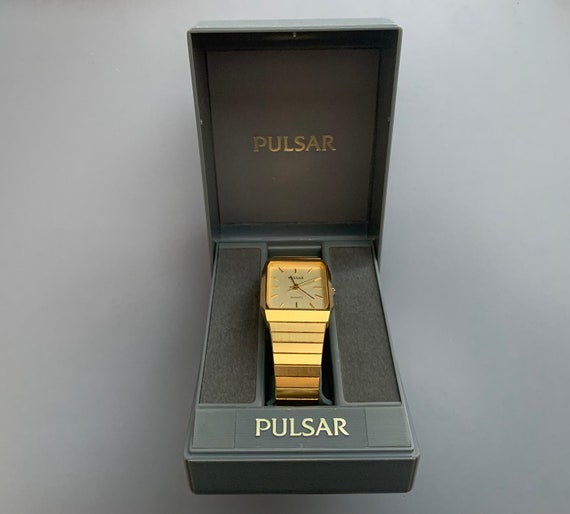 Pulsar Rectangular Ultra Slim Watch, Retro Watch, MEN… - Gem