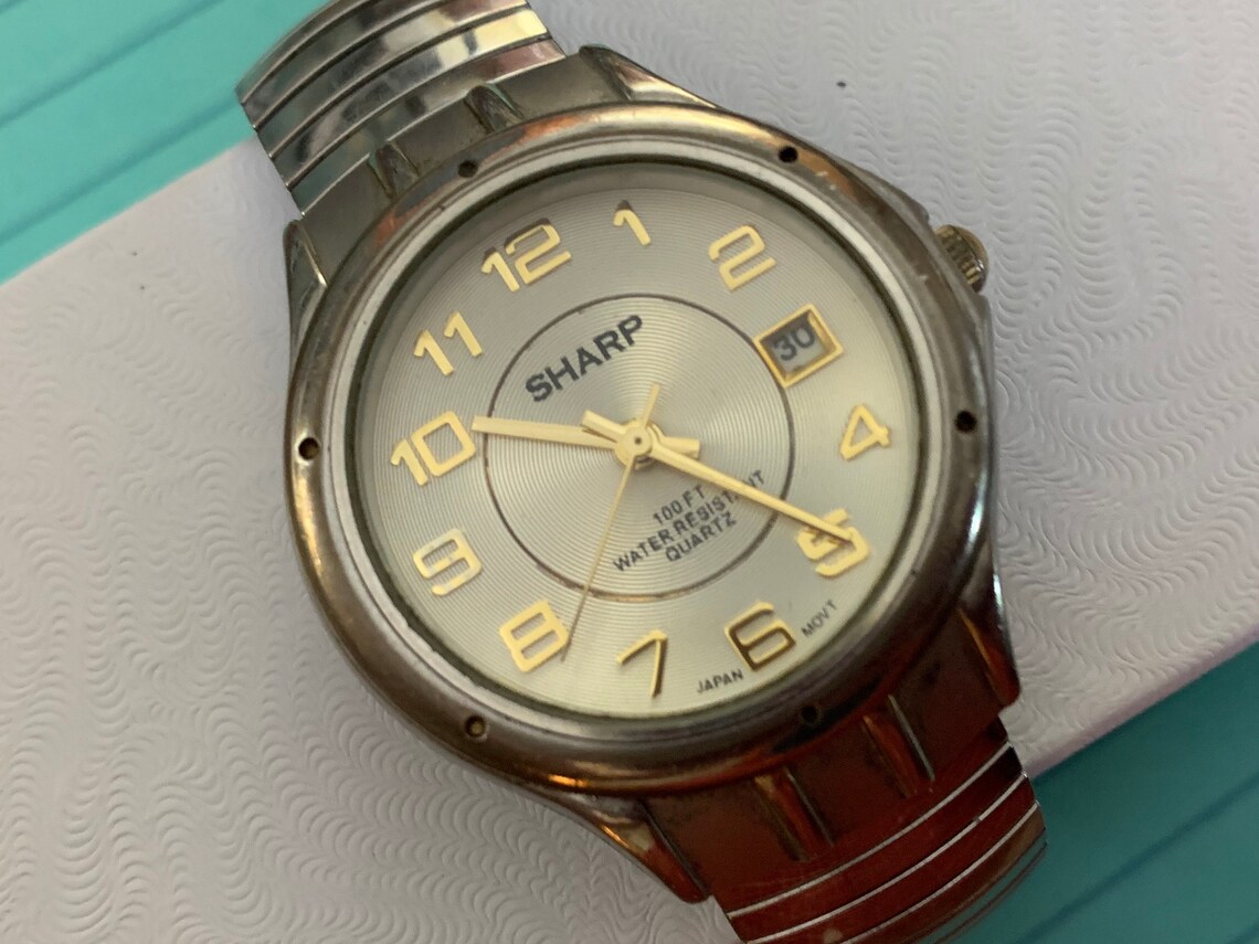 Sharp Brand Watch Textured Dial Diver Style Date Window | Etsy
