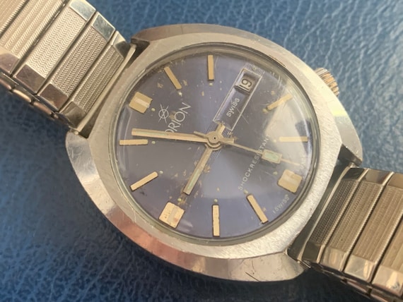 RARE ORION Watch, Blue Dial Watch,Date Window Watch, … - Gem
