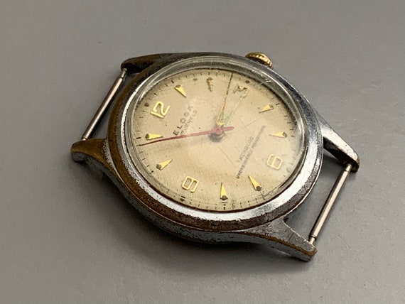 Eloga 17 Jewels Swiss Mens Vintage WWII Military Fiel… - Gem