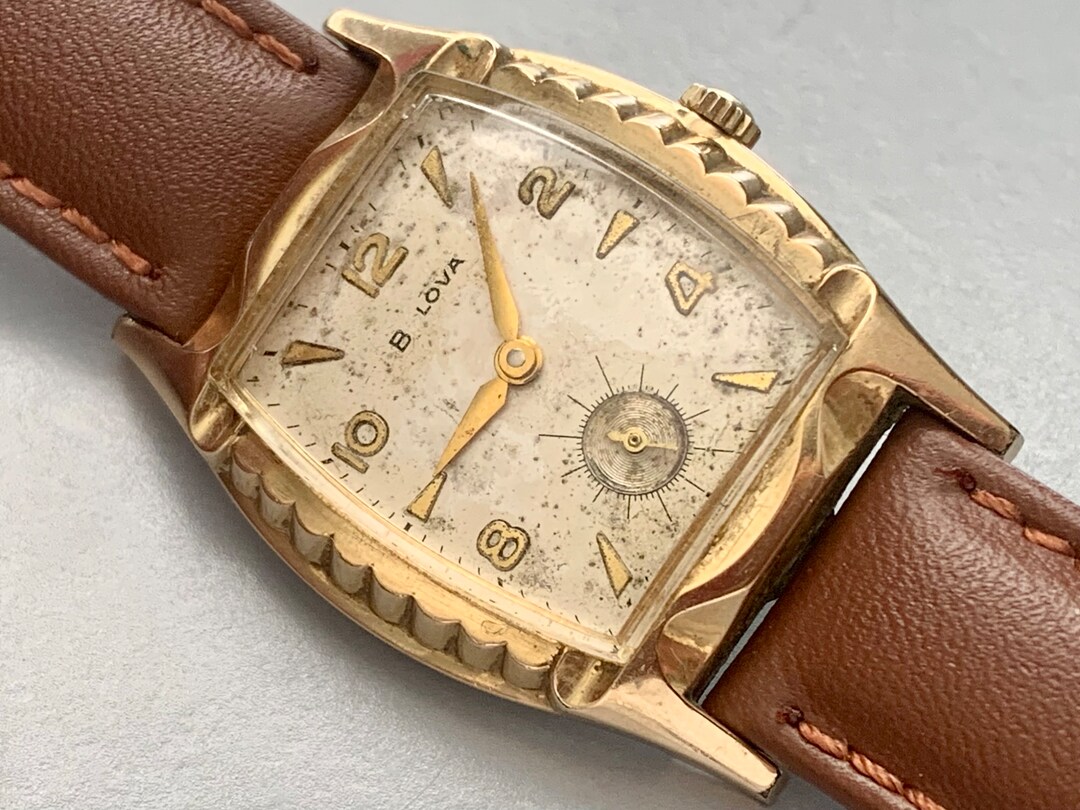BULOVA Senator B Mens 10K Rolled Gold Vintage 17 Jewels Swiss Watch ...