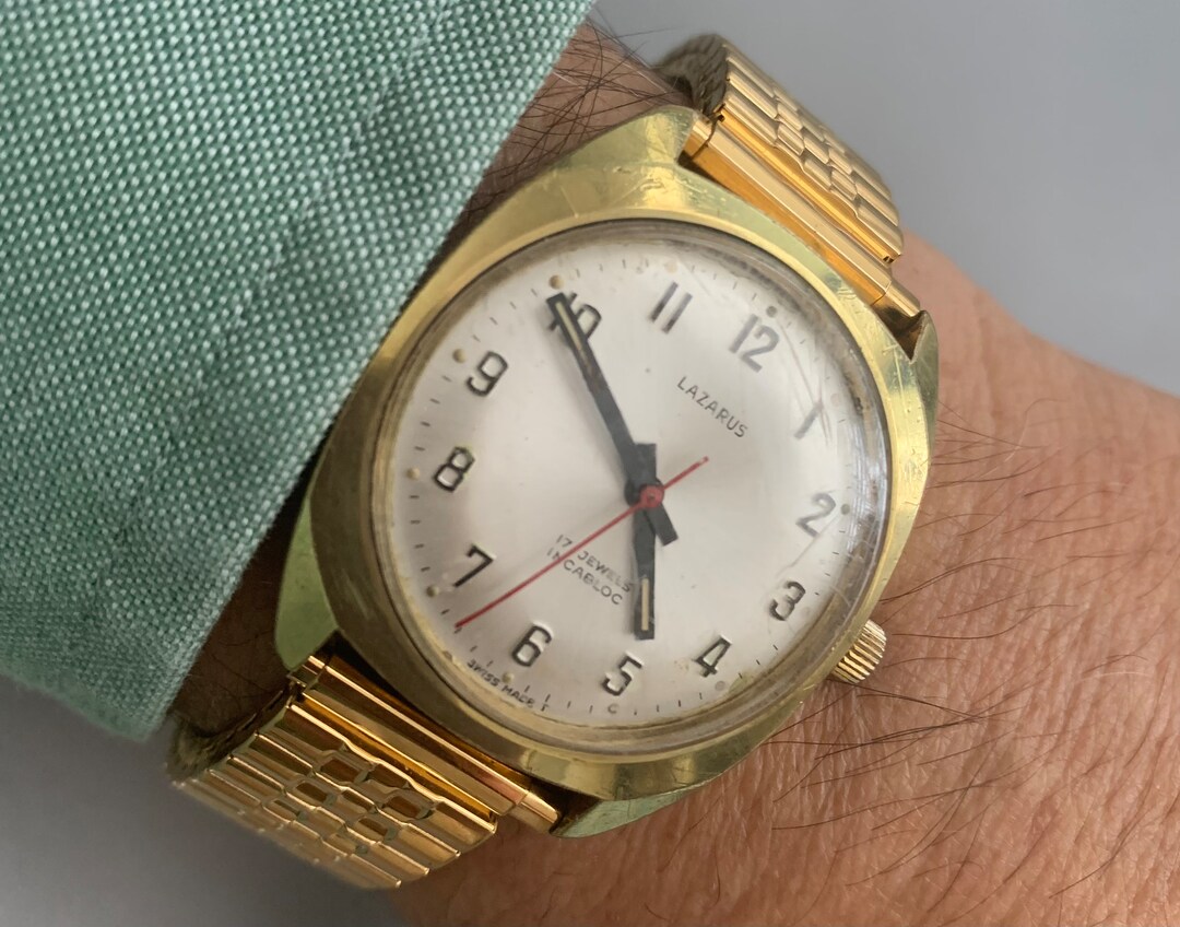 Vintage Watch Mens Watch LAZARUS Watch Incabloc Watch 17 - Etsy