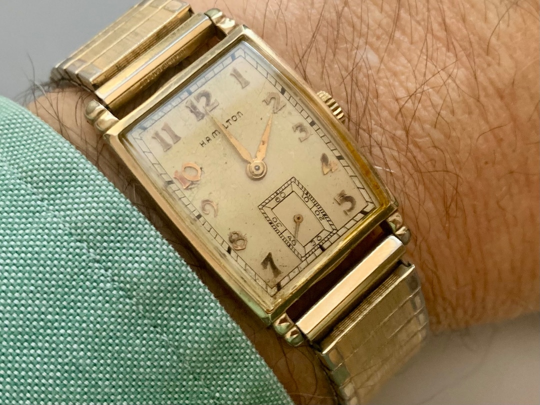 Hamilton Watch, Myron Model, 10K Gold Filled, MENS WATCH, Art Deco ...