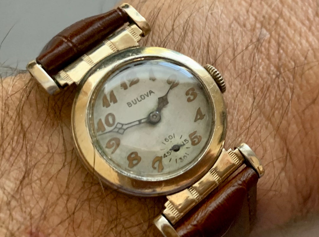 Very Rare BULOVA Vintage Art Deco Watch With Articulated Lugs 15 Jewels ...