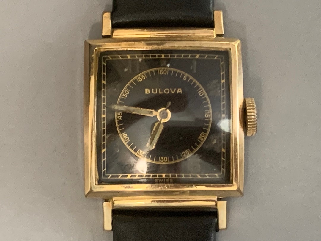 Stunning MENS BULOVA SURGEON Doctors Watch, 10k Rolled Gold Square ...