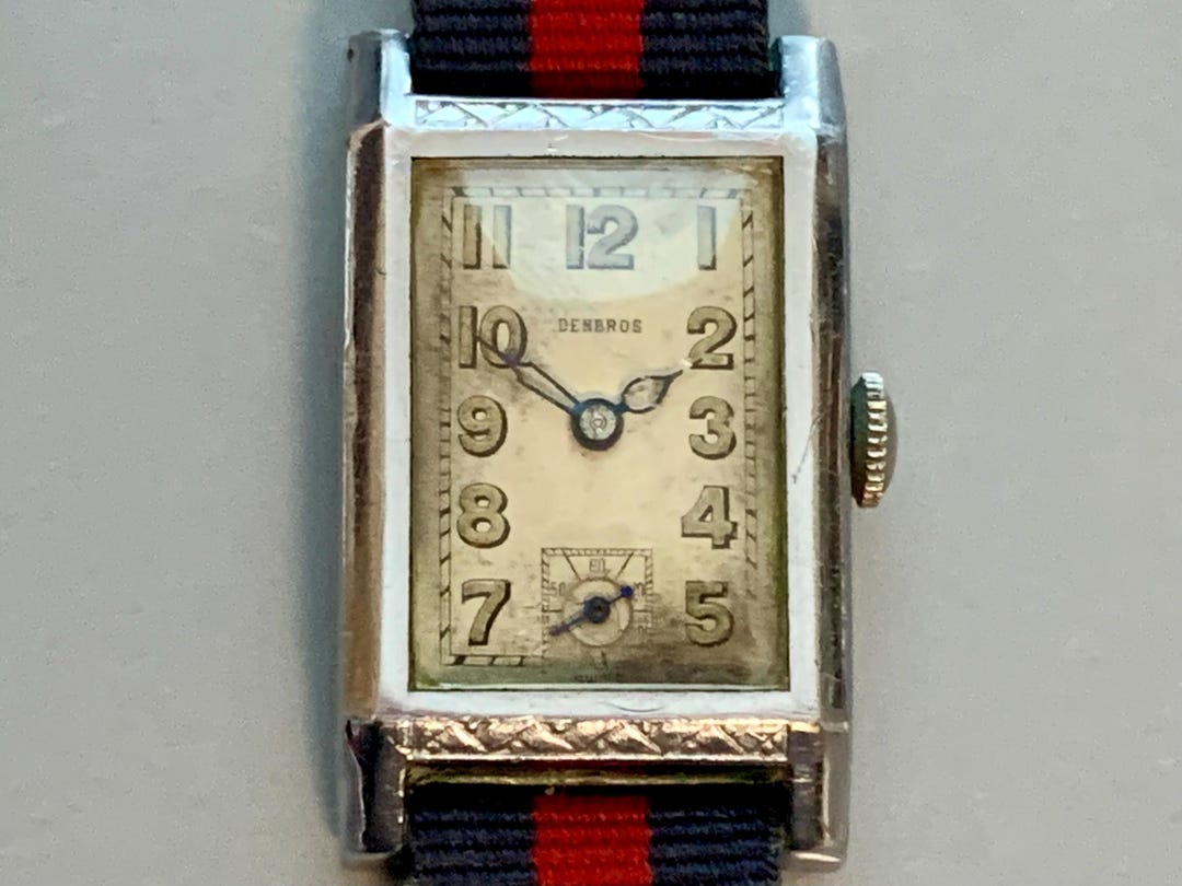 Antiquary Collection MENS SWISS DENBROS Rectangular Watch, Sub Second ...