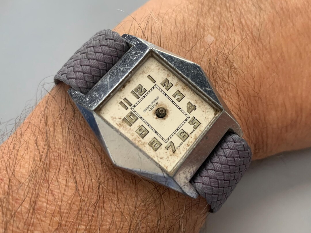 MENS SWISS VINTAGE Watch, for Restoration or Parts. Art Deco Watch ...