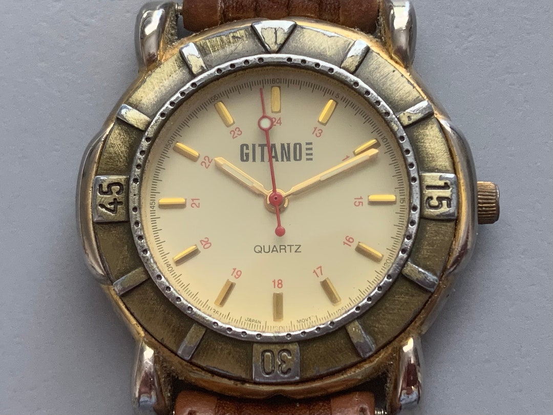 PORTHOLE Gitano Mens Vintage Watch 24-hour Dial Diver Style - Etsy