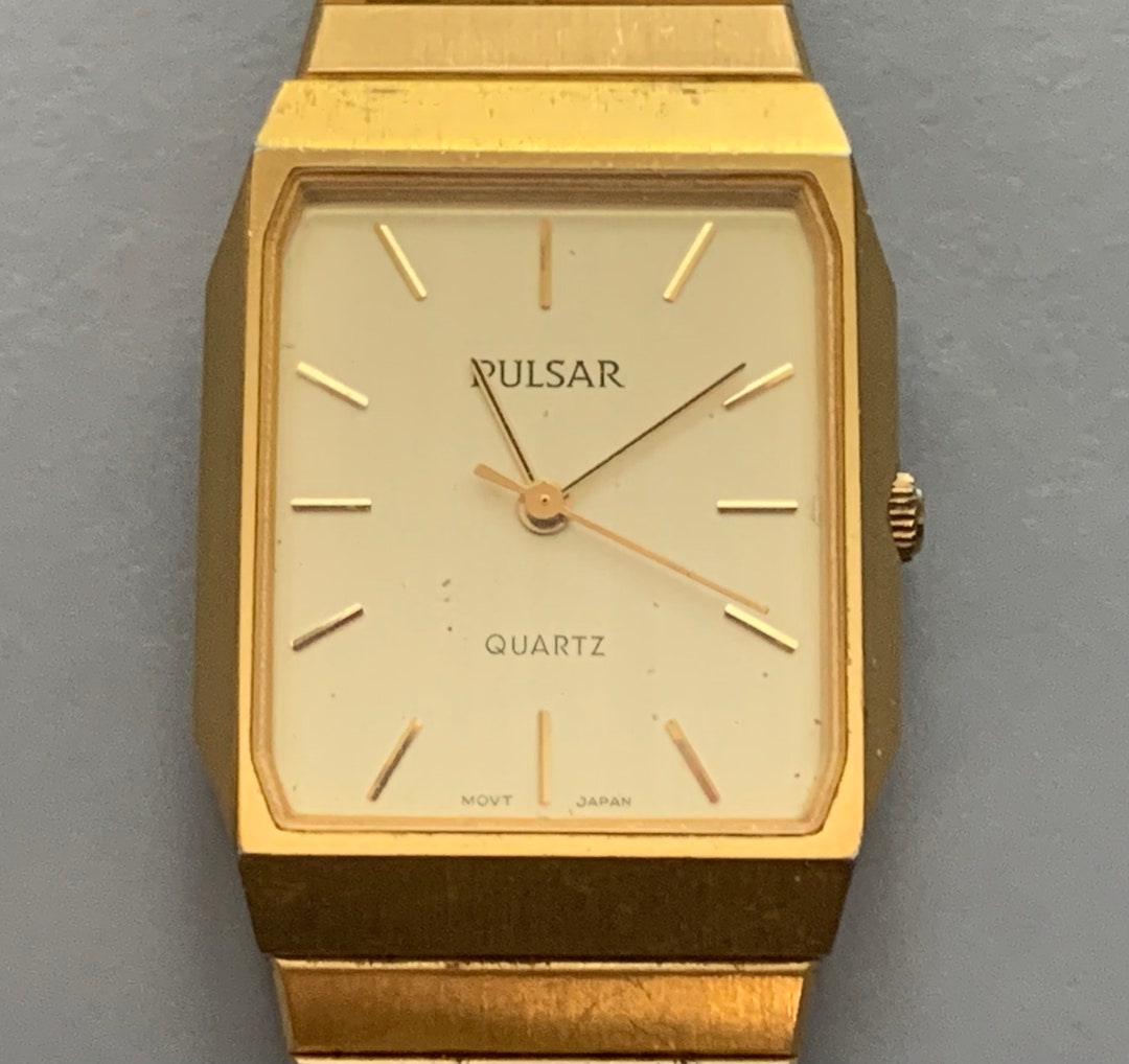 Pulsar Watch, Rectangular Watch, Ultra Slim Watch, Retro Watch, MENS ...