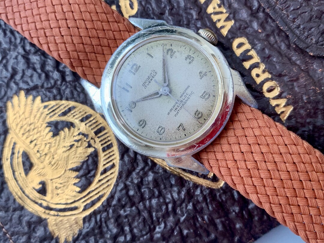 MENS UNGERS VILLEREUSE Swiss Military Watch 17 Jewels Manual Wind ...