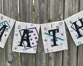 Math Banner, Classroom Decor, Bulletin Board, Math Teacher, Classroom ...