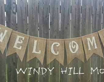 Back to School Pencil Welcome Burlap Banner | Etsy