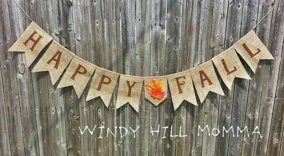 Happy Fall Burlap Banner - Etsy