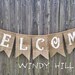 Sunflower Welcome Burlap Banner Home Decor Spring Summer - Etsy