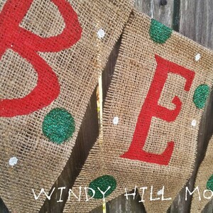 BELIEVE Burlap Banner Christmas Holiday Decoration - Etsy